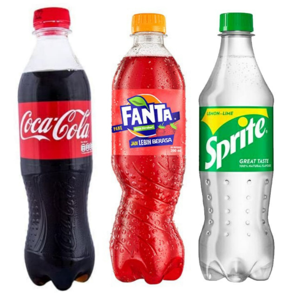 Jual Fanta Strawberry - Coca Cola - Sprite - Botol 390ml | Shopee Indonesia