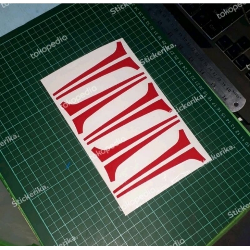 Jual STICKER LIST MERAH VELG VENOM | Shopee Indonesia