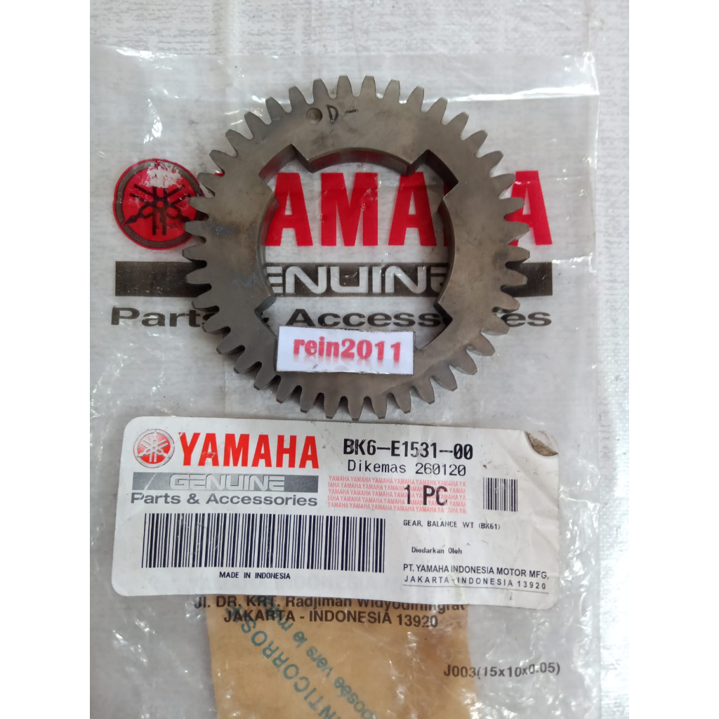 Jual GEAR GIR BALANCER R15 V3 ASLI ORI YAMAHA BK6 E1531 10 | Shopee ...