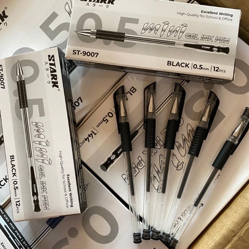 Jual (12pcs)pena gel pen STARK 9007/mini gelpen | Shopee Indonesia