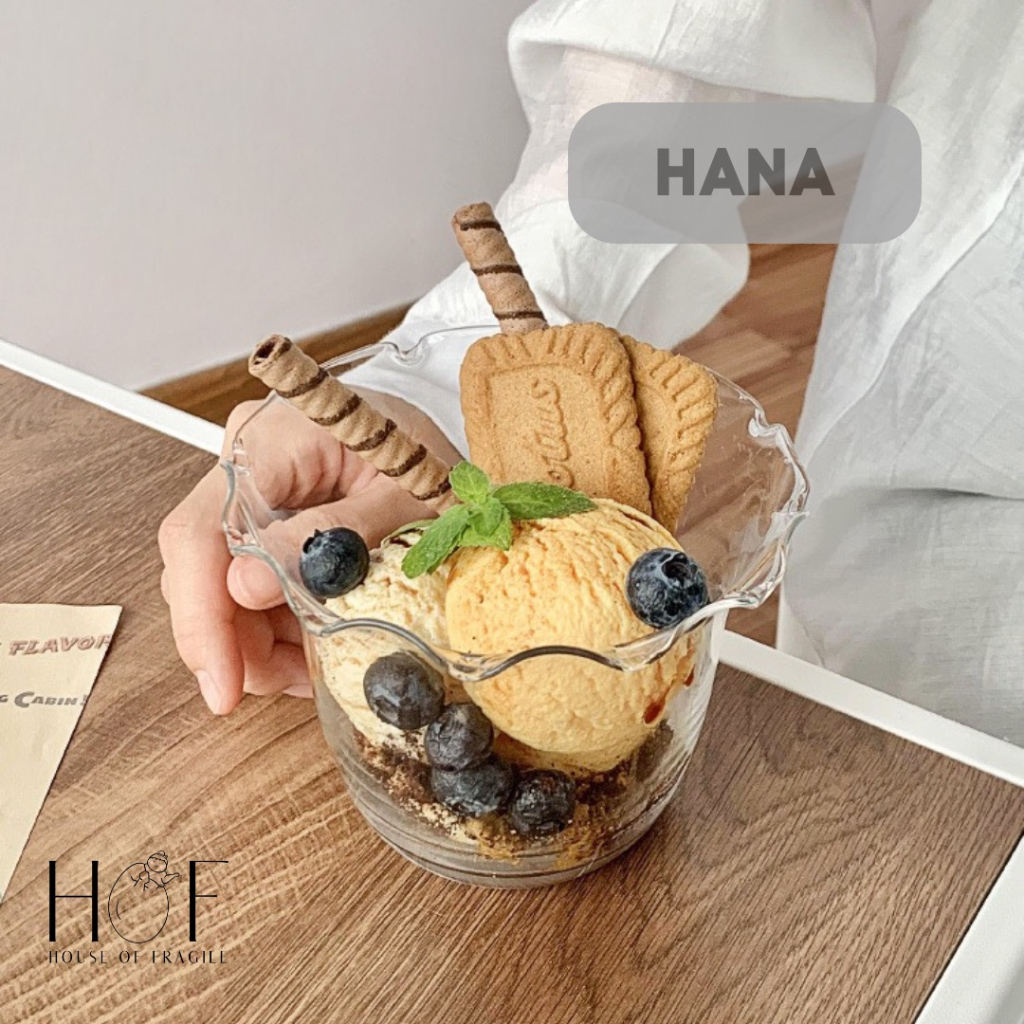 Jual [HOF] HANA Mangkuk Parfait Kaca Aesthetic - Mangkok Dessert Es ...