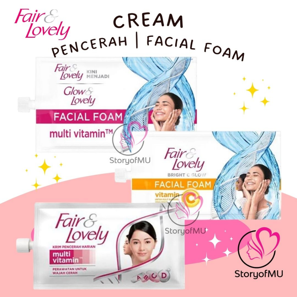 Jual FAIR | GLOW & LOVELY Cream 7.5gr | Facial Foam 9gr Sachet | Bright ...
