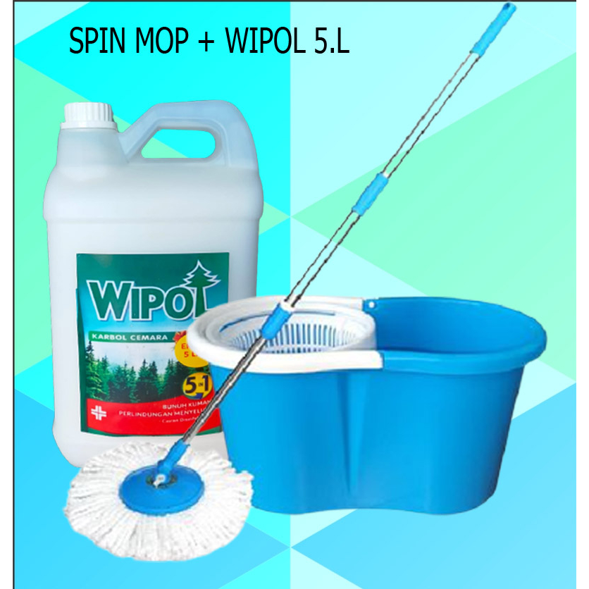 Jual Paket Alat Kebersihan 2in1 Super Mop Bolde Plus Wipol Pembersih ...