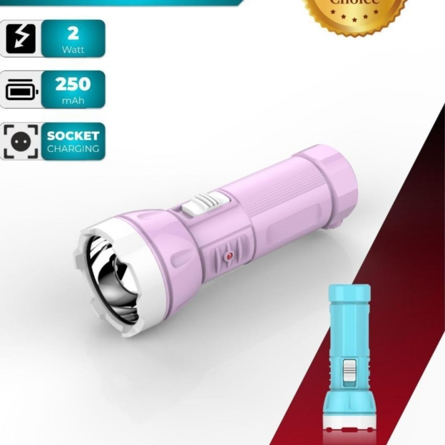 Jual Senter Tangan Mini Charge Emergency Portable 2 Watt AOKI AK 8809 ...