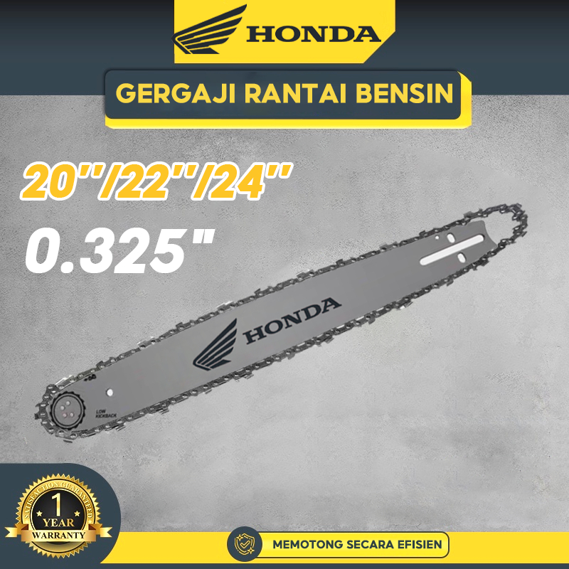 Jual HONDA Bar Senso 20/22/24 inch Guide Bar Chainsaw Dan .325 Rantai Potong Chainsaw | Shopee ...