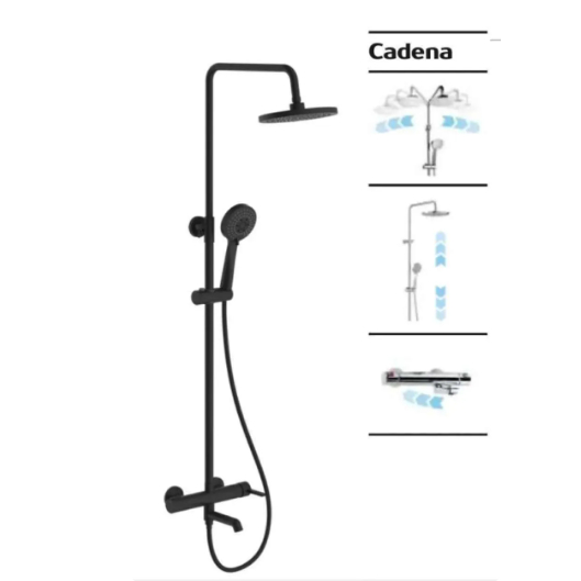 Jual Shower TIANG ROCA Set Hitam Bath-Shower Column Black Roca Cadena ...
