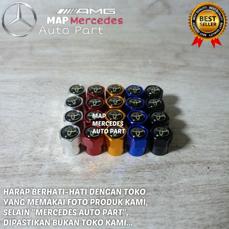 Jual TUTUP PENTIL BAN MOBIL LOGO TOYOTA CAR TYRE WHEEL VALVE CAP ...