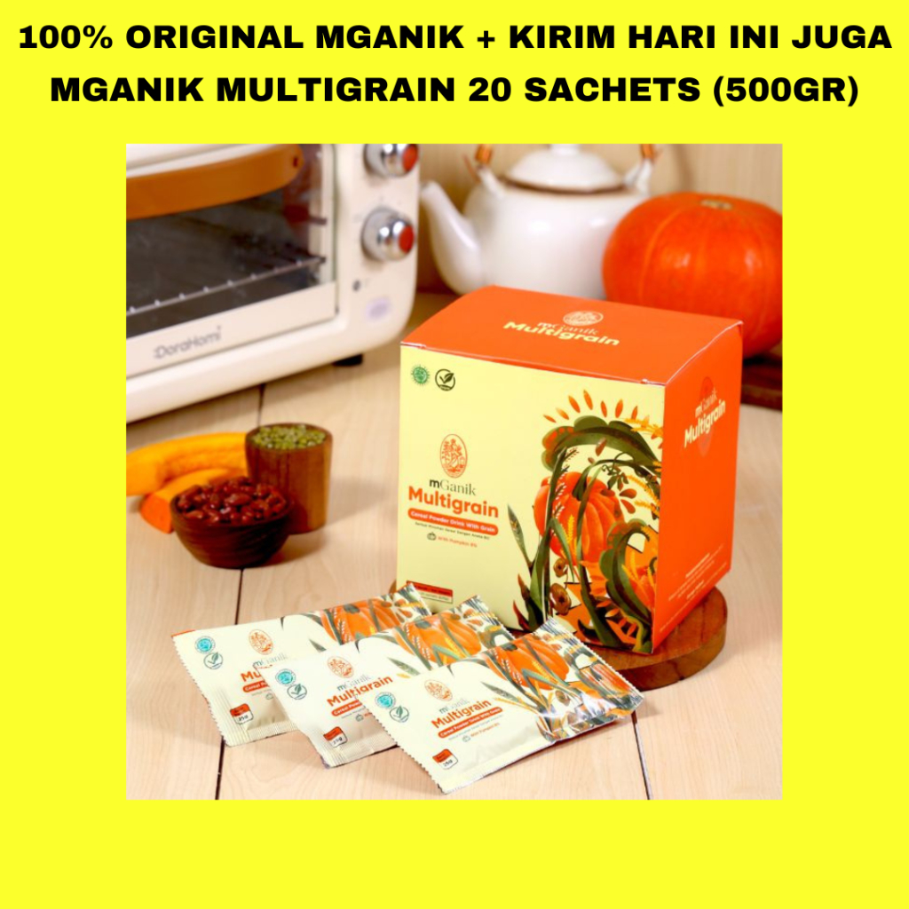 Jual MGANIK MULTIGRAIN LABU KUNING 500GRAM ISI 20 SACHETS (@25GR ...