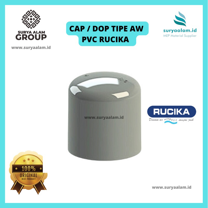 Jual DOP / CAP 1/2" AW RUCIKA | DOP 3/4" AW RUCIKA | SAMBUNGAN PIPA PVC ...