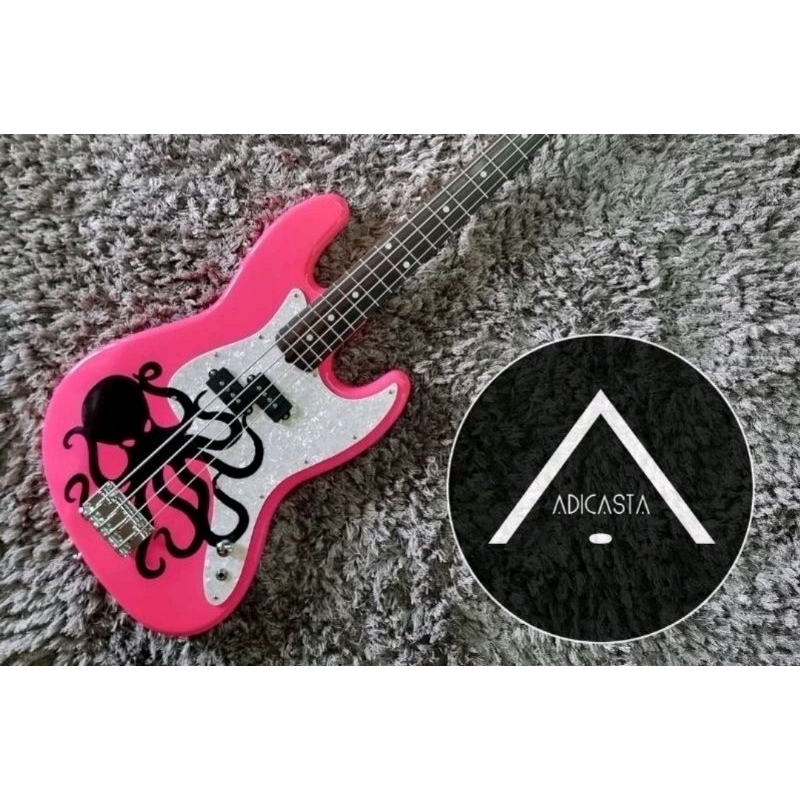Jual Bass Mark Hoppus Signature Octupus Pink Custom | Shopee Indonesia