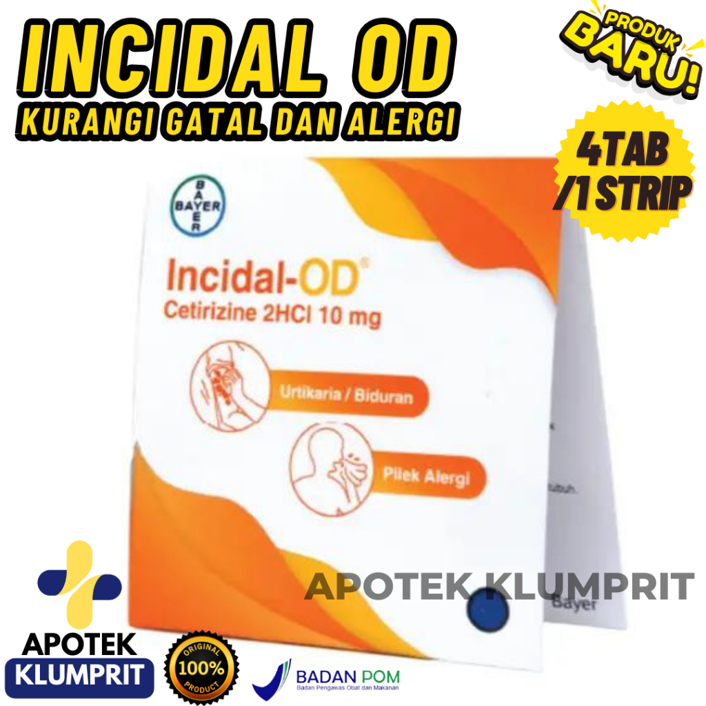 Jual INCIDAL TABLET / 1 STRIP / ISI 4 TABLET / GEJALA ALERGI | Shopee ...