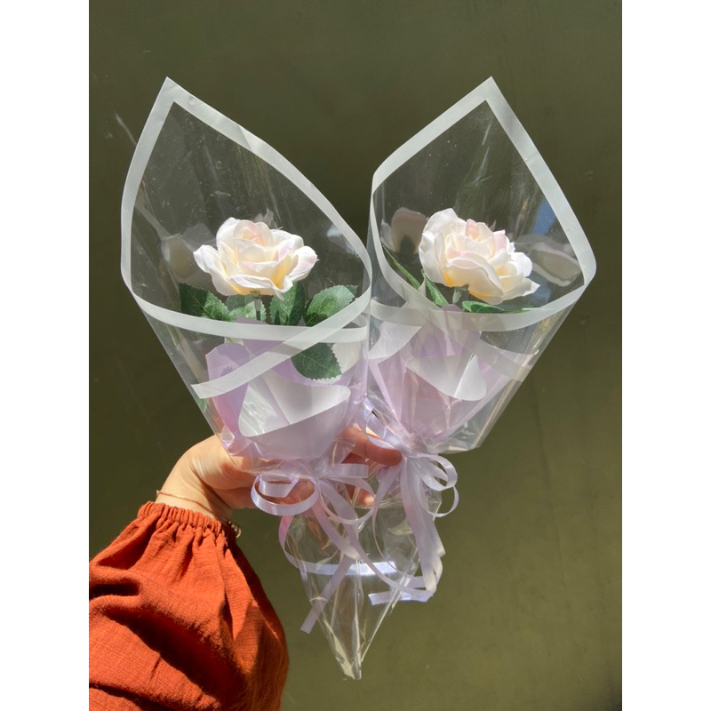 Jual PREMIUM ARTIFICIAL SINGLE ROSE BUKET BUNGA murah buket bunga ...