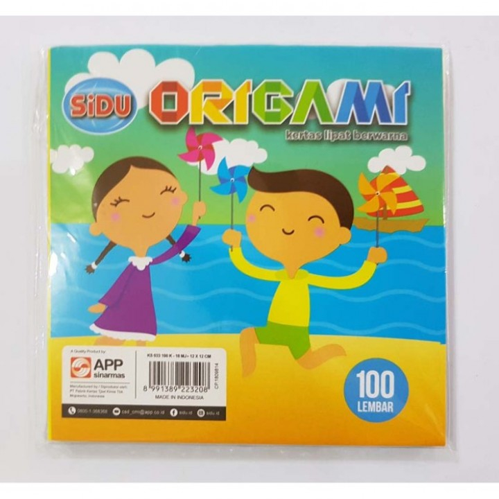 Jual Kertas Lipat Origami Kecil Sidu Sinar Dunia Warna Warni 100 lembar ...