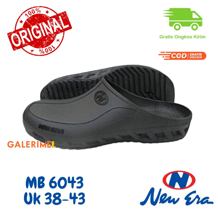 Jual Sepatu sandal karet pria wanita New Era MB 6043 Slip on murah ...