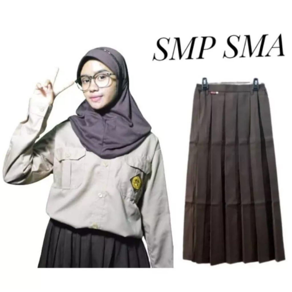 Jual Rok panjang smp sma/rok panjang rempel kerja smp sma seragam smp sma seragam sekolah ...