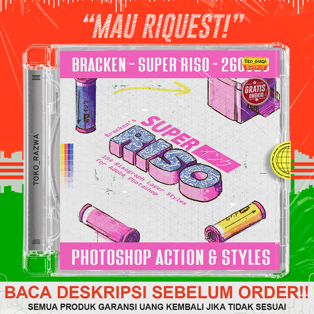 Jual Photoshop Action & Styles - Bracken - Super Riso - 260923 | Shopee Indonesia