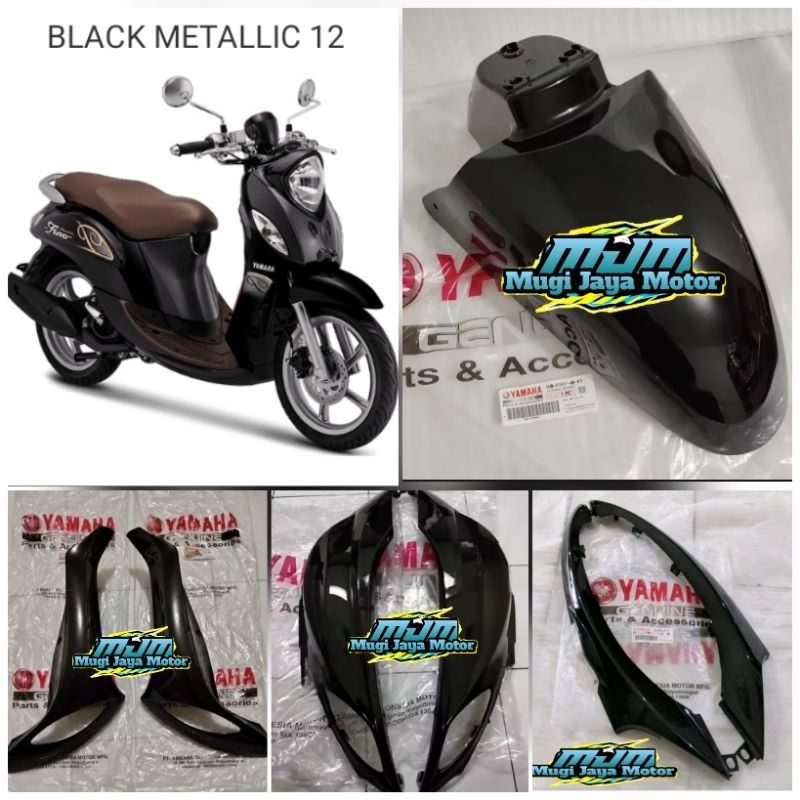 Jual PAKET BODY HALUS YAMAHA FINO 125 HITAM ORIGINAL YAMAHA | Shopee ...