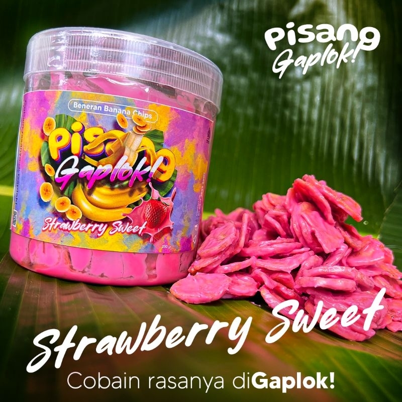 Jual KERIPIK PISANG LUMER STRAWBERRY SWEET 250gr / PISANG GAPLOK ...