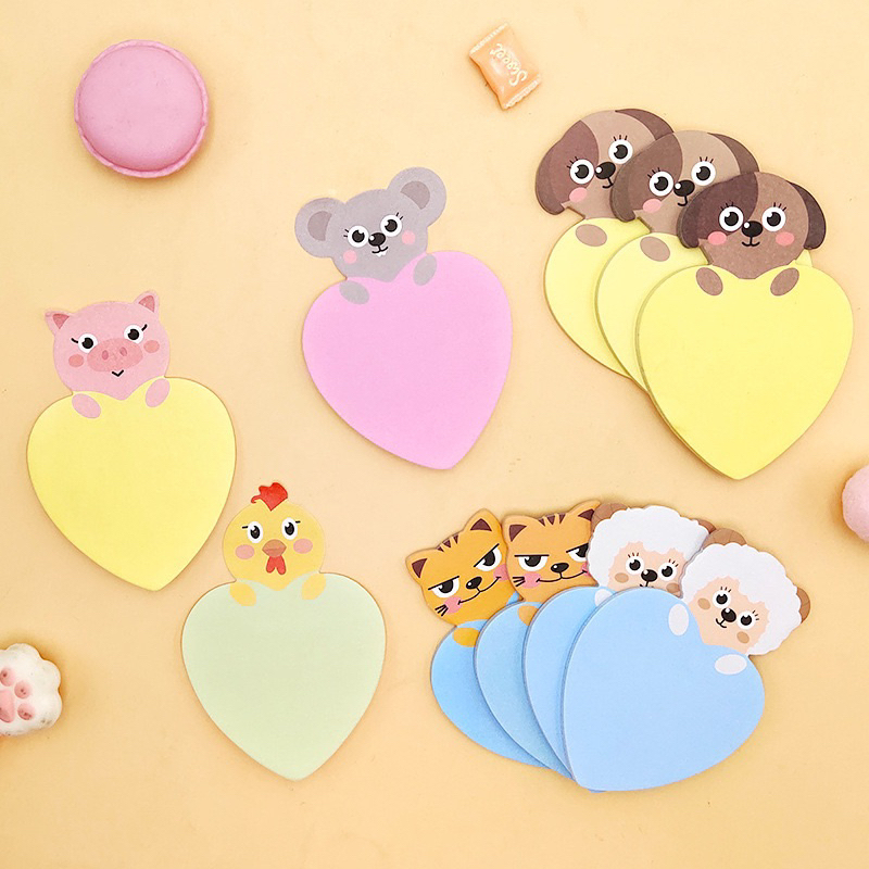 Jual Delunashop 957S Sticky Note animal Memo Stick index Notes Kertas ...