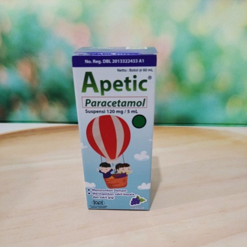 Jual APETIC Syrup 60 ml - Paracetamol suspensi 120 mg/5ml | Shopee ...
