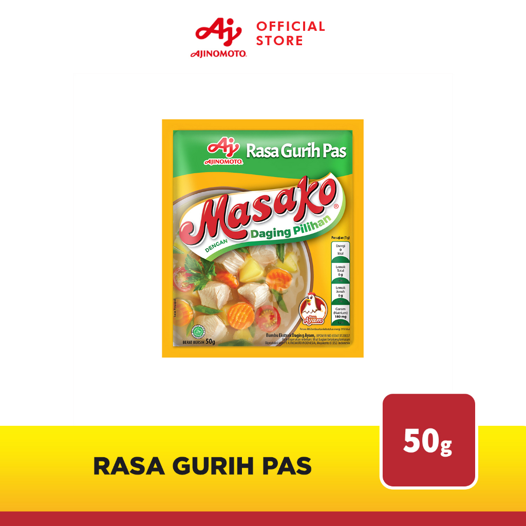 Jual Masako® Bumbu Kaldu Ayam Rasa gurih pas Penyedap Rasa 50g | Shopee ...