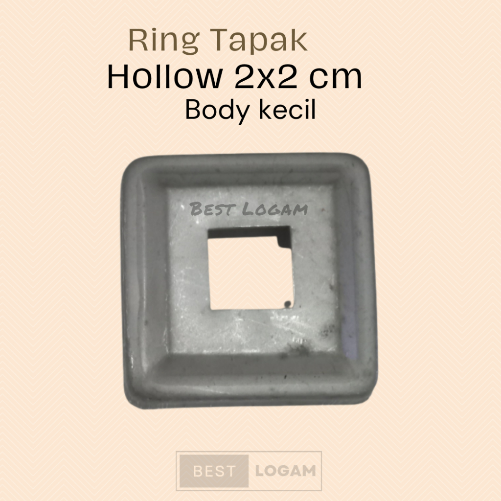 Jual Ring tapak hollow 20 x 20 mm kecil besi plat tapak hollow ...