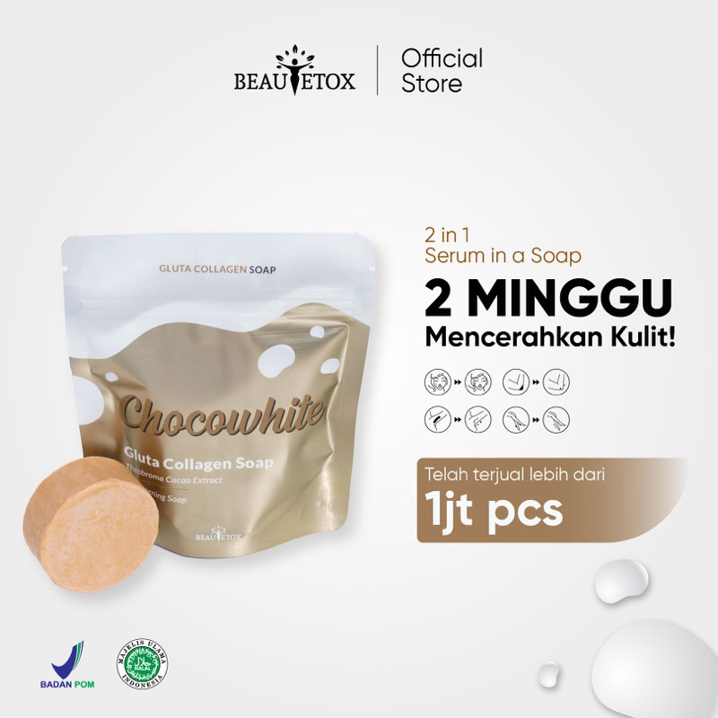 Jual Beautetox Chocowhite Whitemilky Gluta Collagen Soap | JARING SABUN ...