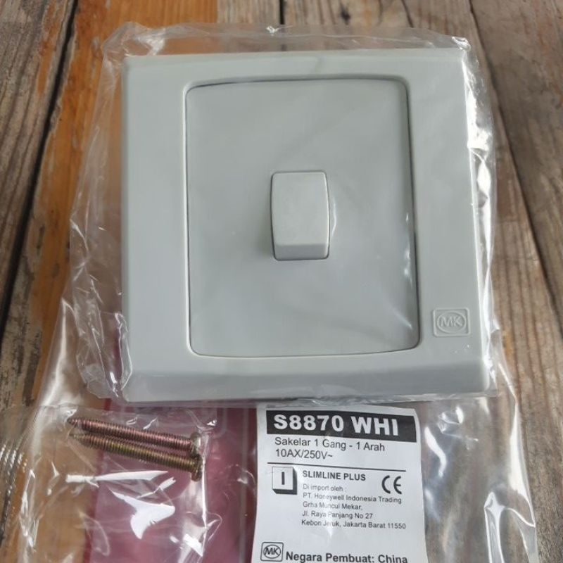 Jual Saklar lampu engkel Single MK Sakelar listrik Tanam Dinding Putih ...