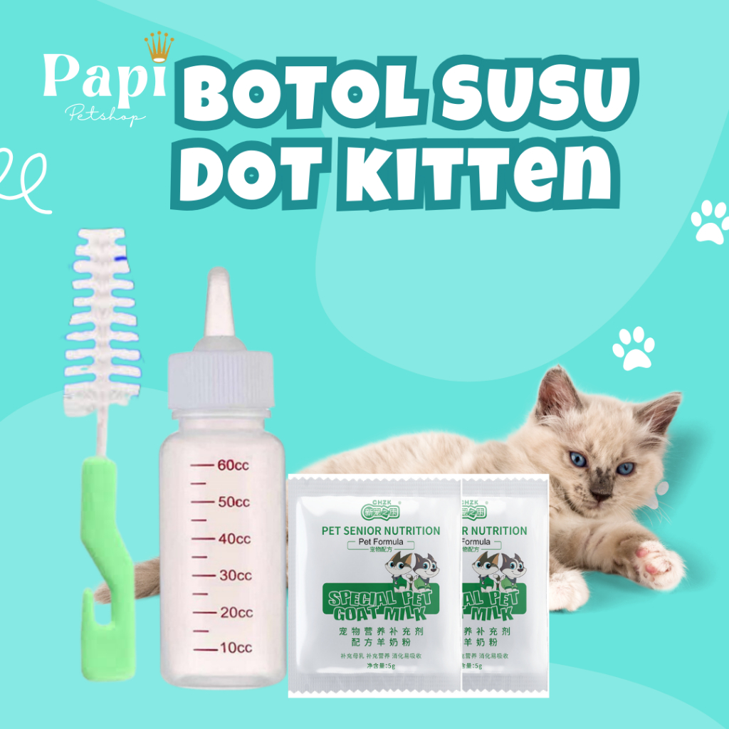 Jual Susu Kitten Susu Kambing Botol Dot Anak Kucing 1 Bulan Botol Susu ...