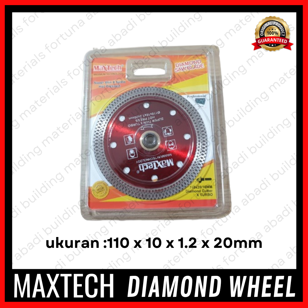 Jual Mata Potong Gerinda Maxtech 4" inch Diamond Wheel | Shopee Indonesia