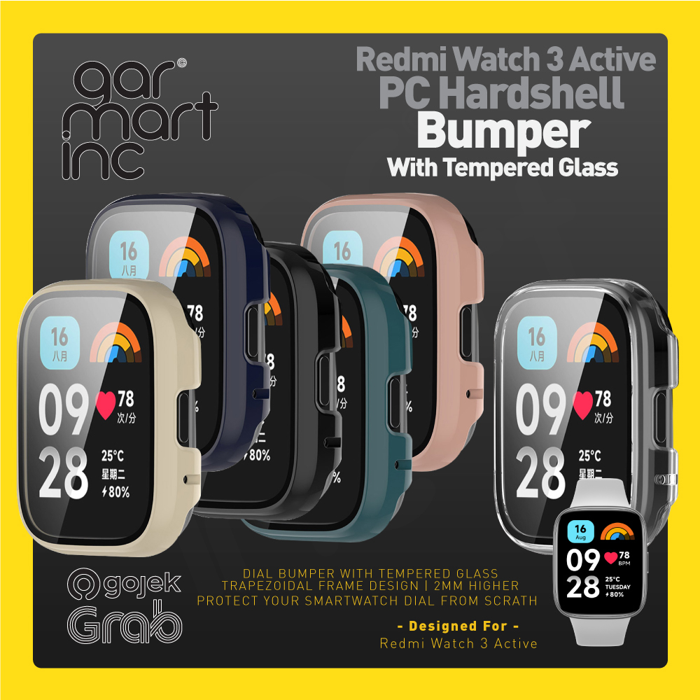 Jual Hard Case PC Bumper 2in1 for Redmi Watch 3 ACTIVE with Tempered ...