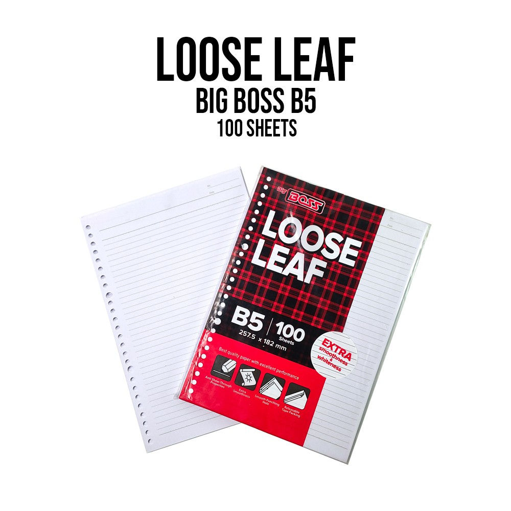 Jual Loose Leaf B5 isi 100 lembar buku binder | Shopee Indonesia