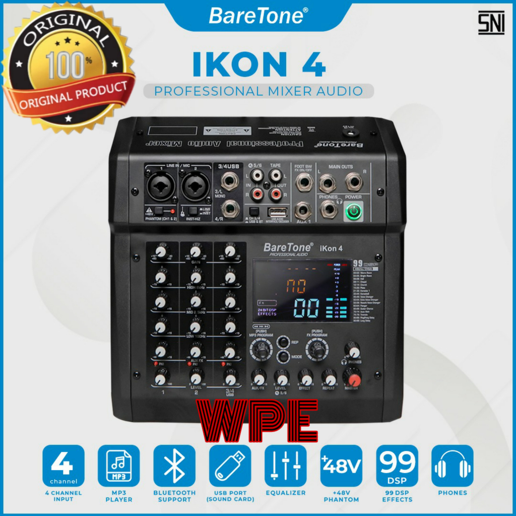 Jual mixer audio baretone ikon 4 ikon4 4 channel | Shopee Indonesia