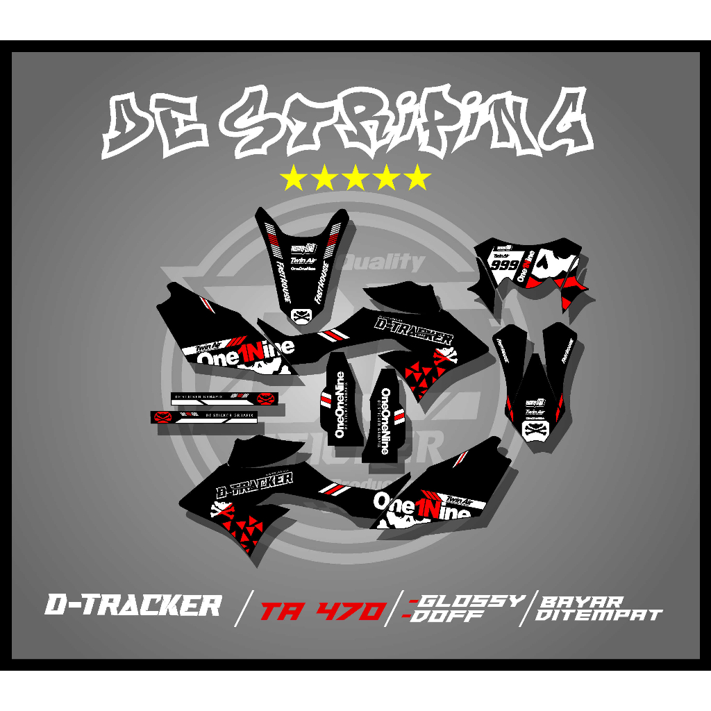 Jual Striping Decal Motor D-tracker Fullbody Motif Oneonenine Kode ...