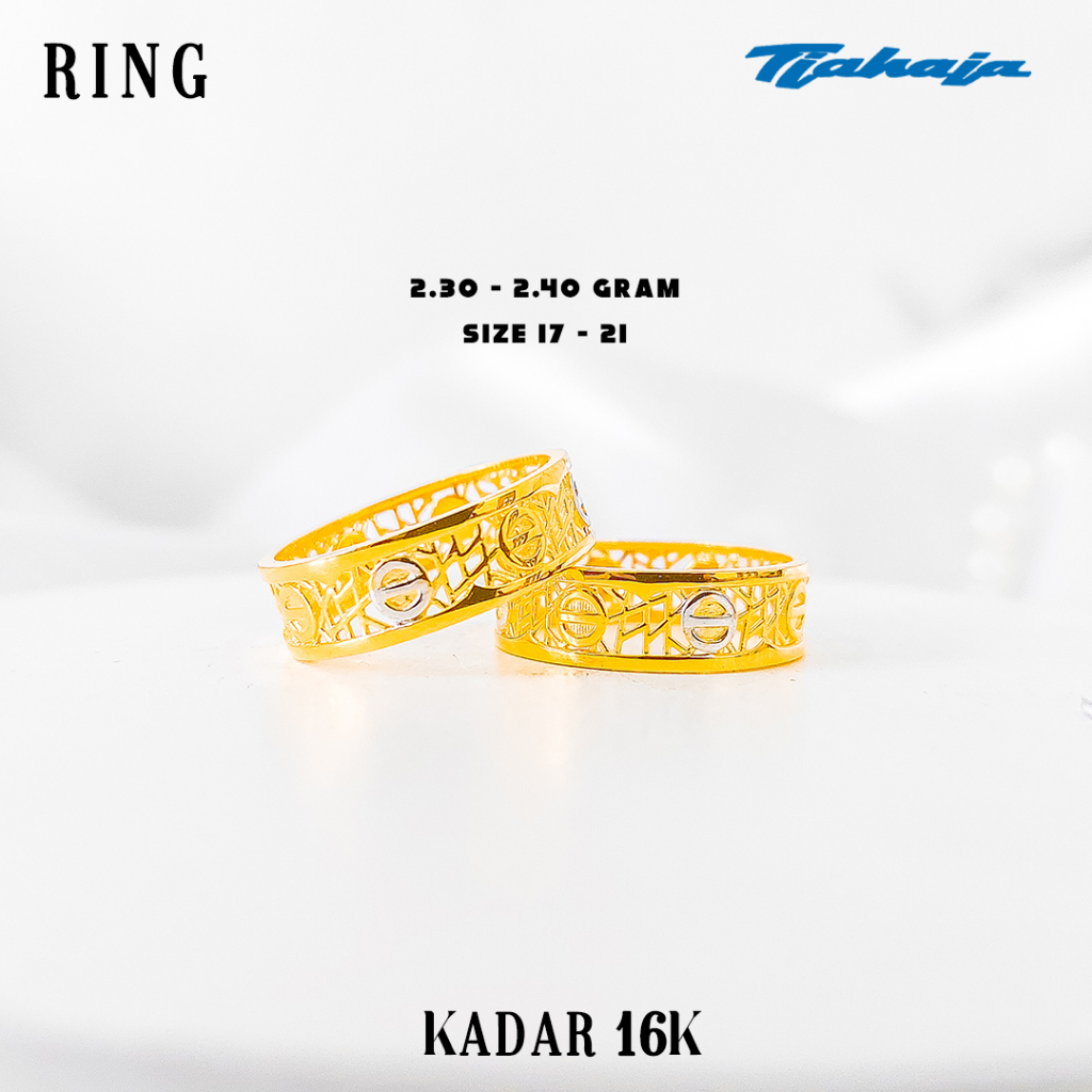 Jual Ring/Cincin Unisex Model Full Motif Rongga Variasi Putih 16K ...