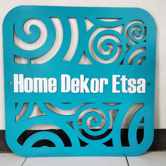 Jual Papan Nama Signage Toko Ukuran 60x60 Bahan Mdf Tulisan Akrilik ...