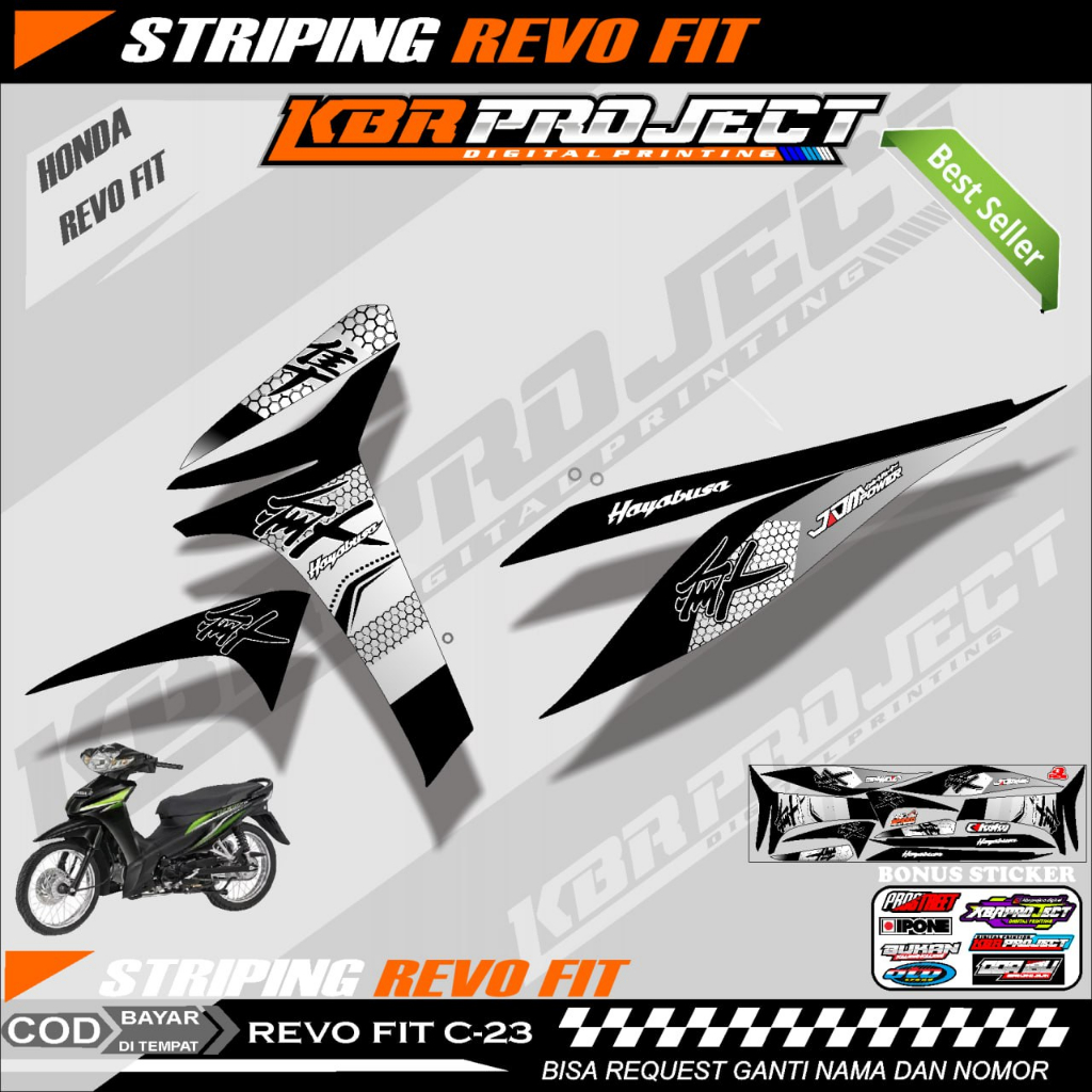 Jual REVO FIT STIKER STRIPING MOTOR KEREN LIS VARIASI REVO FIT STIKER ...