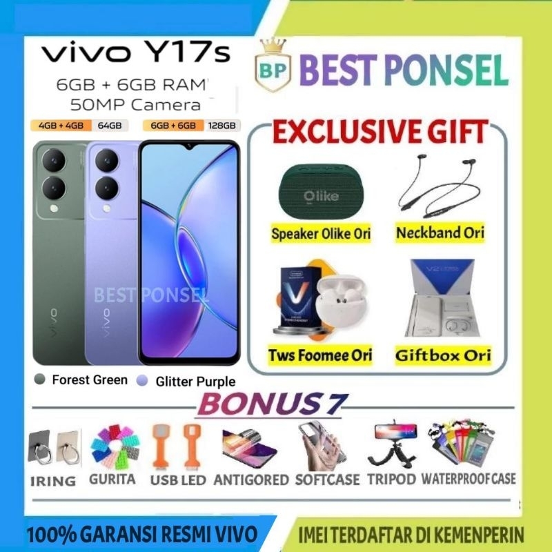 Jual VIVO Y17S RAM 6/128GB | Y17s RAM 4/64GB | Y17 S 4/128 GB GARANSI ...