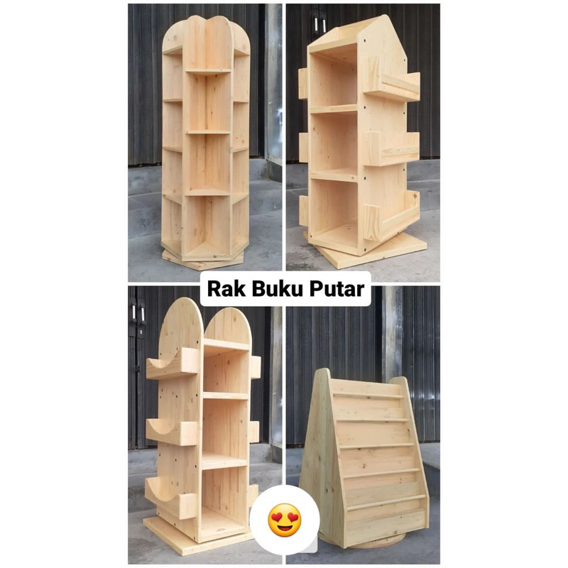 Jual RAK BUKU ANAK PUTAR 360 / RAK BUKU PUTAR / ROTATING BOOKSHELVES ...