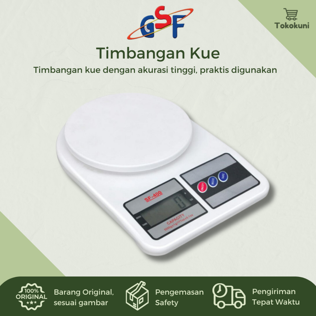 Jual Timbangan Dapur Digital GSF 400 | Alat Timbang Kue Akurasi Tinggi ...