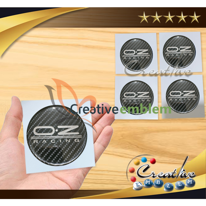 Jual Sticker Timbul Tutup Dop Velg OZ Racing Carbon 4 Pcs | Shopee ...