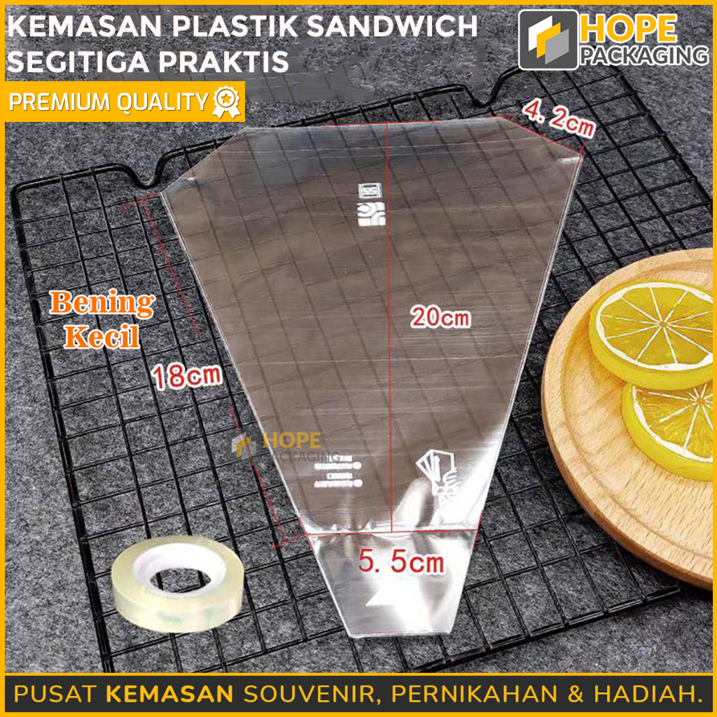 Jual [Harga / 20 pcs] Kemasan Plastik Sandwich Segitiga Praktis ...