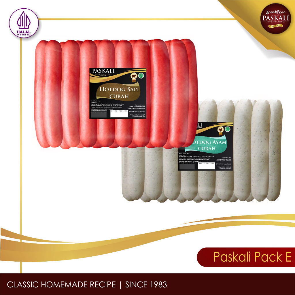 Jual Paskali Pack - Sosis Ayam 1000 gram, Sosis Sapi 1000 gram | Shopee ...