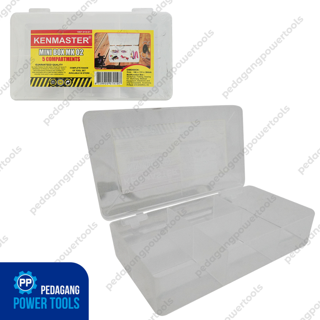 Jual KENMASTER MK 02 - MINI TOOL BOX PLASTIK 5 SLOT KOTAK KOMPONEN ...