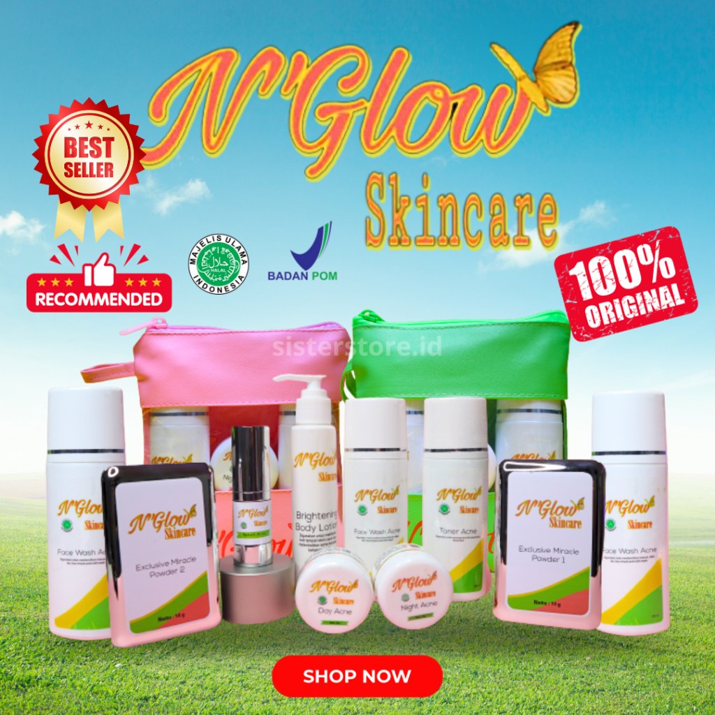 Jual N GLOW SKINCARE ORIGINAL PAKET GLOWING KRIM NGLOW NORMAL DAN ACNE ...