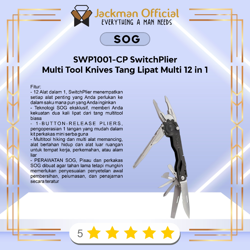 Jual SOG SWP1001-CP SwitchPlier Multi Tool Set Tang Lipat Survival 12 ...