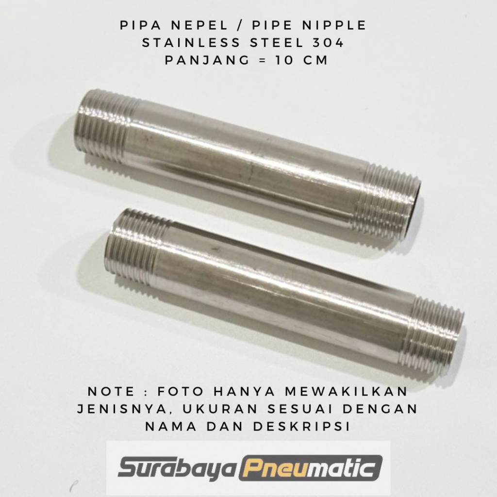 Jual 1" x 1" - Pipa Nepel / Pipe Nipple Stainless Steel 304 - 10CM ...