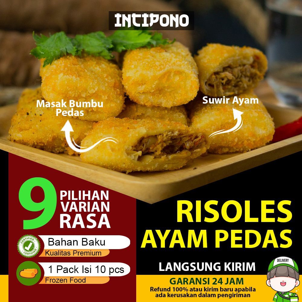Jual Incipono Risol Ayam Pedas Frozen 1 Pack Isi 10 Pcs Risoles Ayam ...
