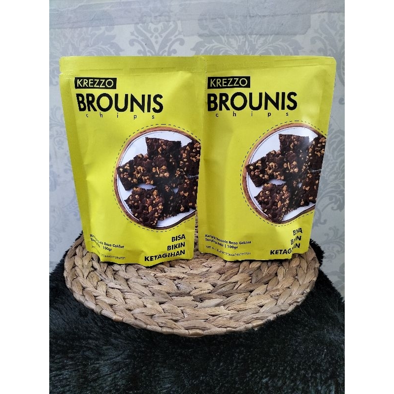 Jual KREZZO BROUNIS CHIPS BROWNIES CHIPS BROWNIES COKELAT | Shopee ...