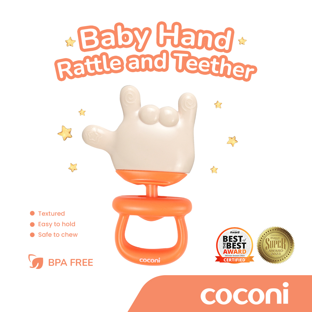 Jual COCONI I Love You Hand Rattle and Teether | Mainan Gigitan Bayi ...